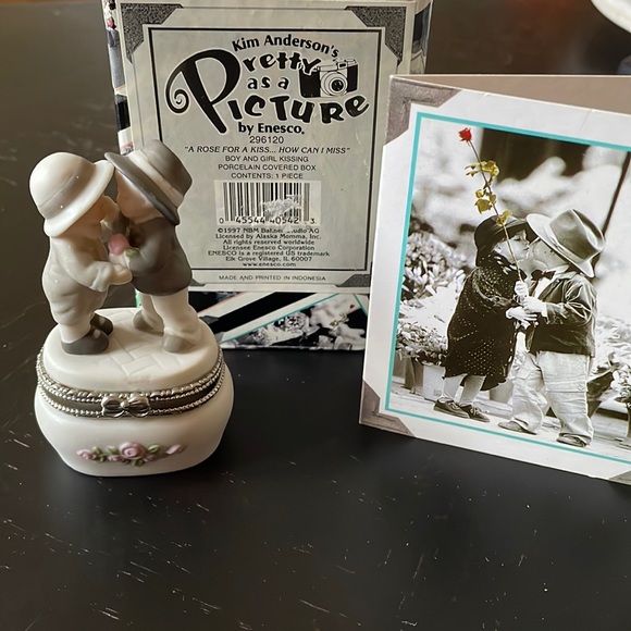 Enesco | Other | Kim Anderson Porcelain Covered Box 2962 Pretty As A ...